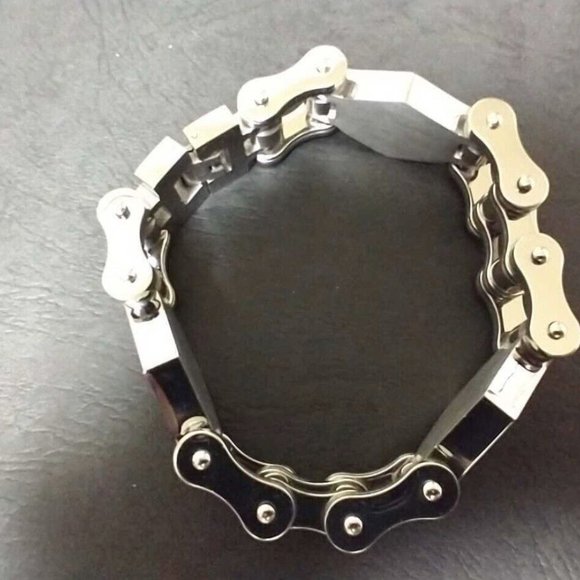 Accessories | Mens Heavy Stainless Biker Bar Shield Motorcycle Chain ...